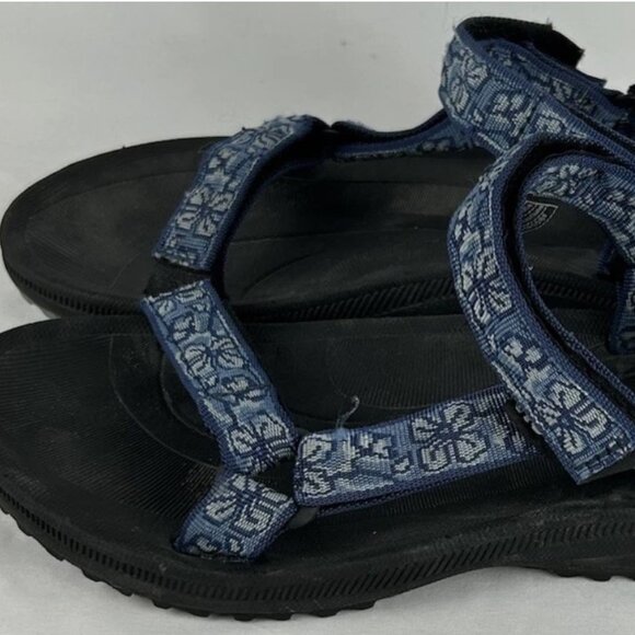 Teva | Shoes | Teva Blue Floral Original Universal Hiking Sandals ...